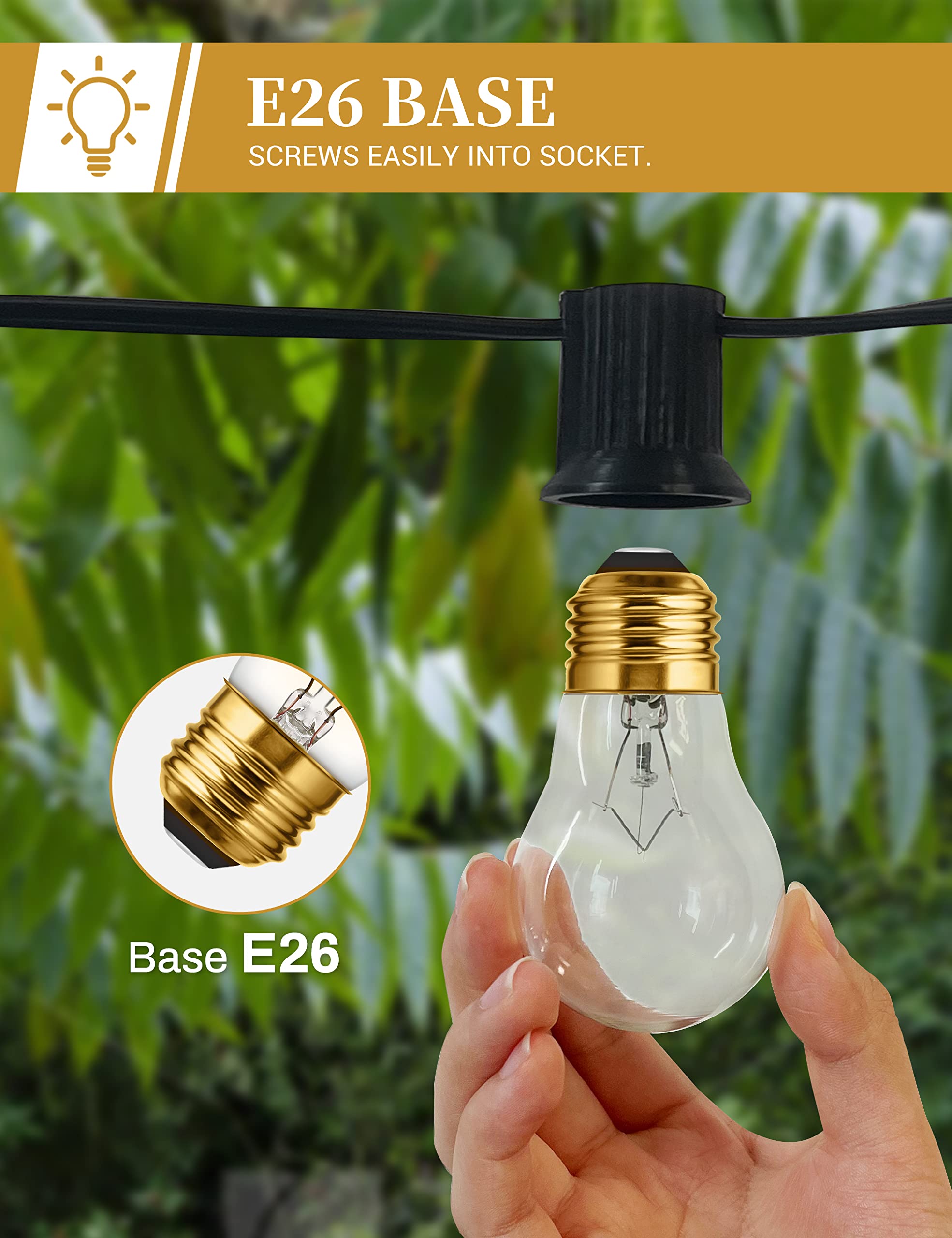 DORESshop Appliance Bulb, Oven Light Bulb, E26 Appliance Light Bulb, A15 40 Watt Appliance Bulb for Oven, Stove, Refrigerator, Microwave, 2 Pack