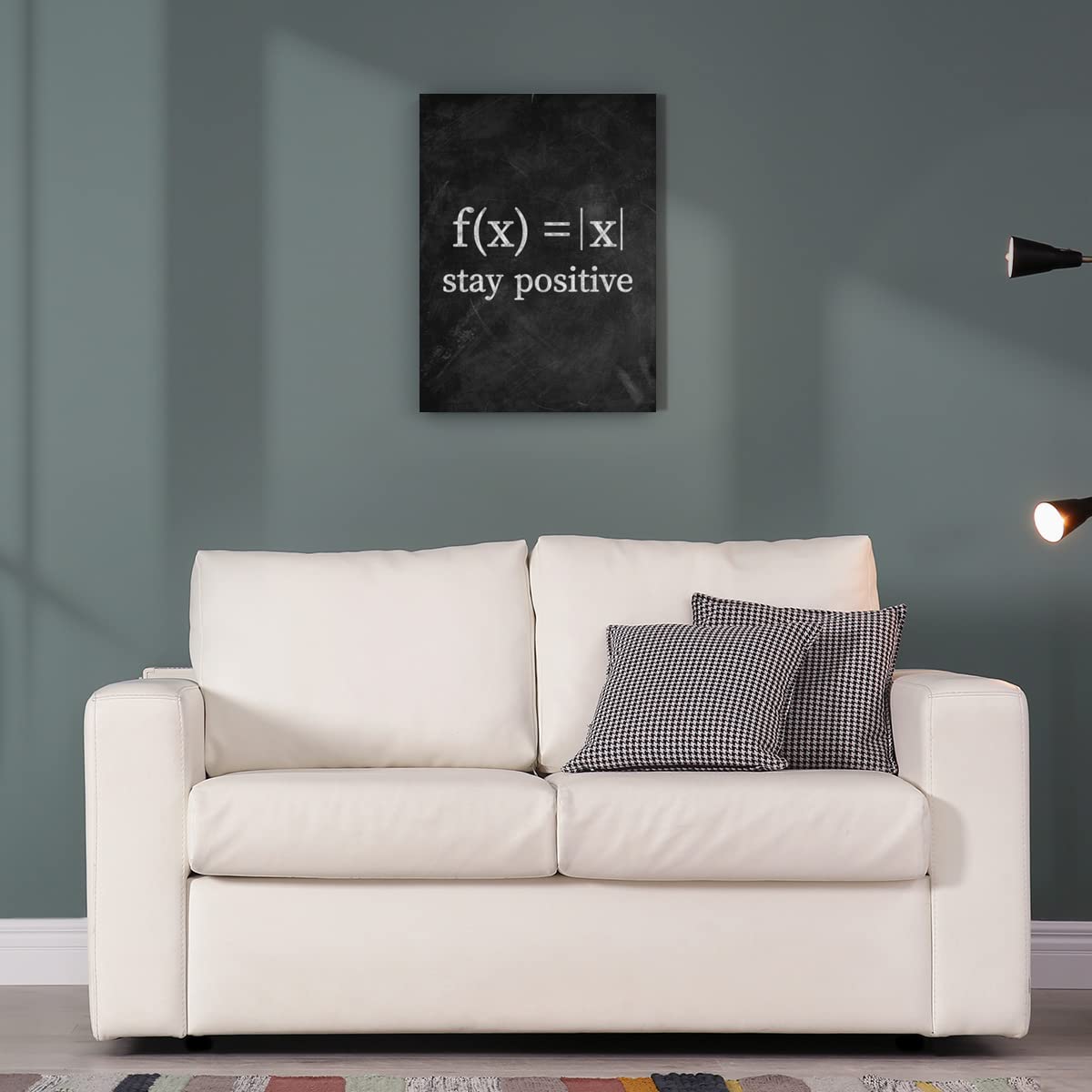 Funny Educational Canvas Wall Art-Saty Positive Poster Canvas Prints Framed Wall Art Painting Ready to Hang for Classroom/Math Room/School Decor-12 x 15 Inches