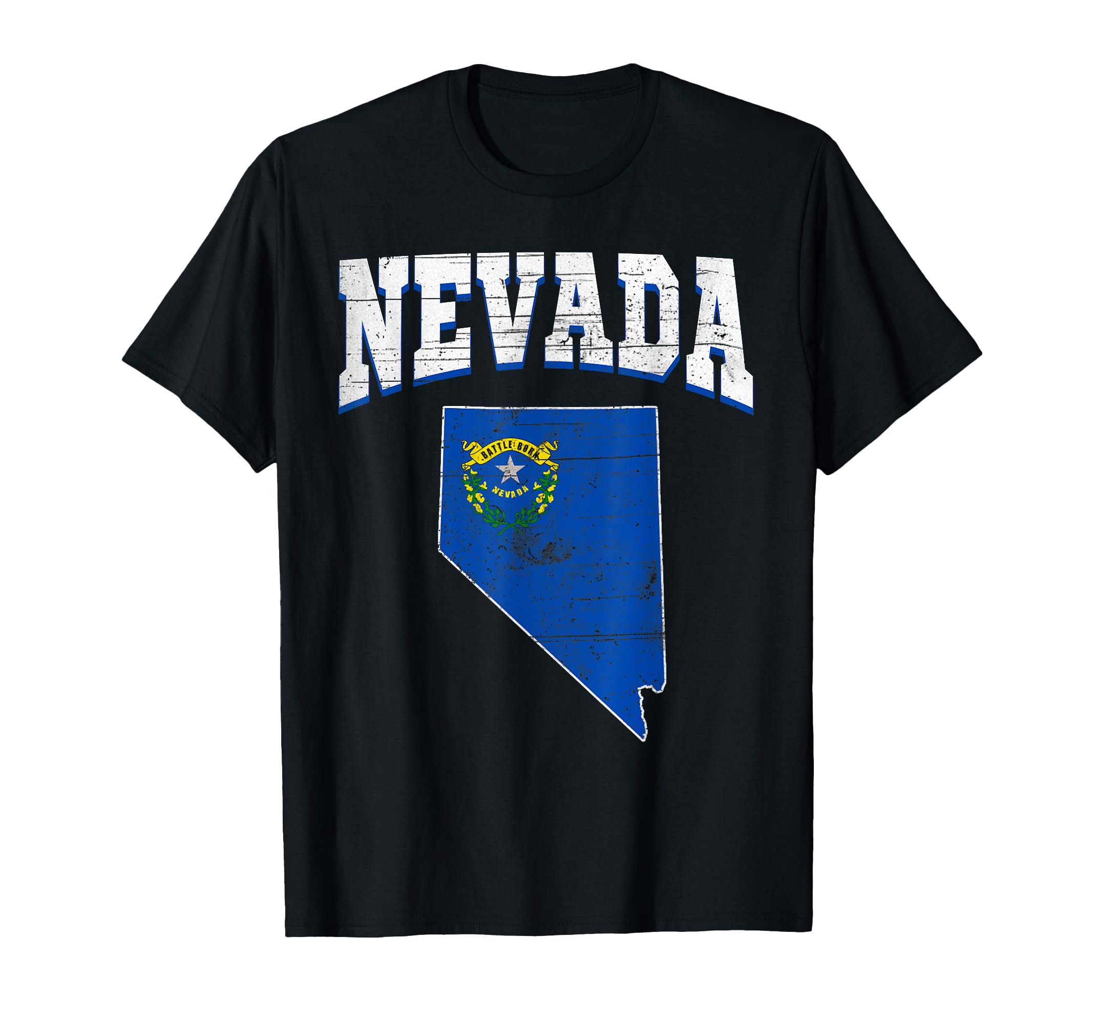 US Citizen Proud America State Flag Land Map Nevada T-Shirt