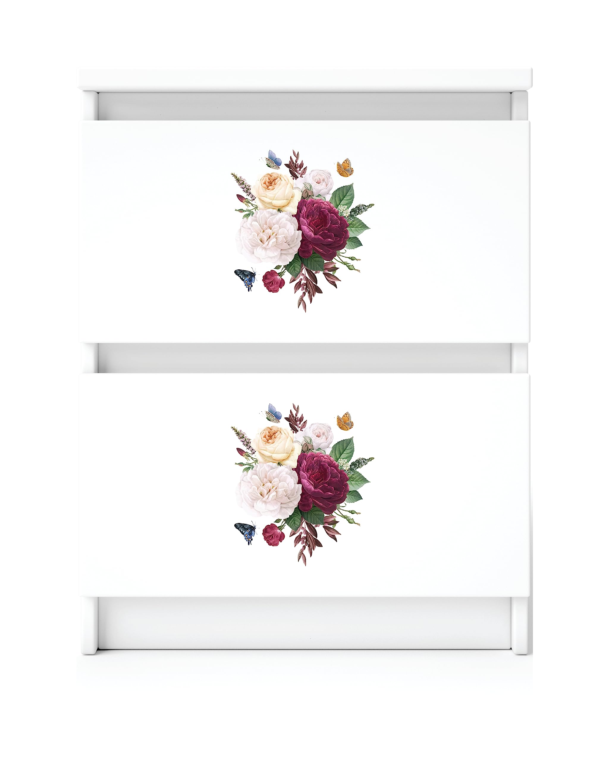 Bouquet Rub on Transfer, 6 x 6 inch Sheet - Dry Rub-On/Off Transfers Stickers for Decoupage Scrapbooking Crafts Mixed Media Collage Art