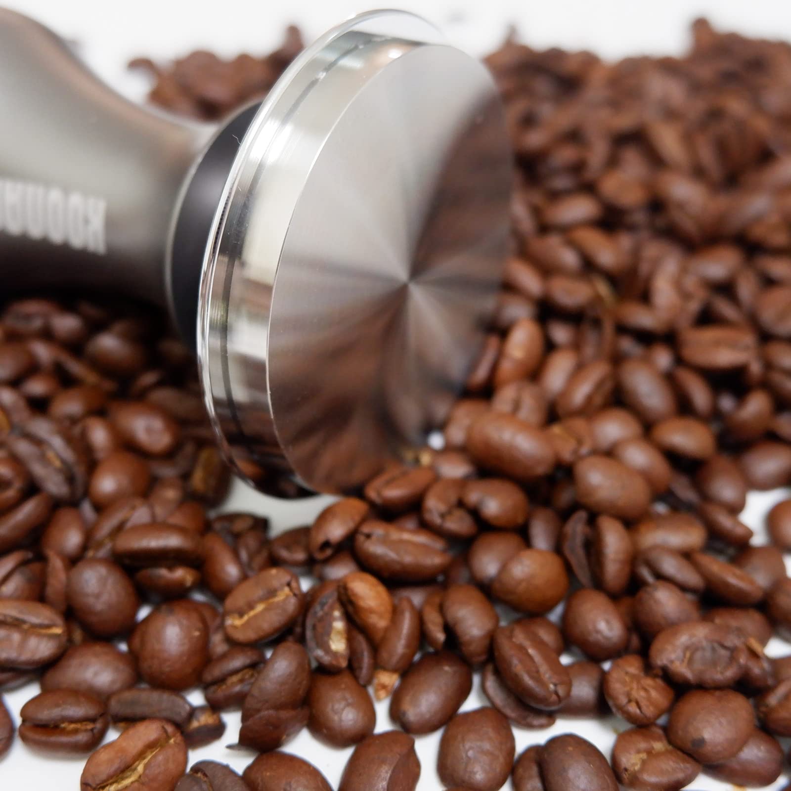 53mm Espresso Tamper, Professional Coffee Tamper with Calibrated Spring Loaded, Ergonomic Handle, Fascinating and Comfortable Grip, Flat Stainless Steel Base for Espresso Machine