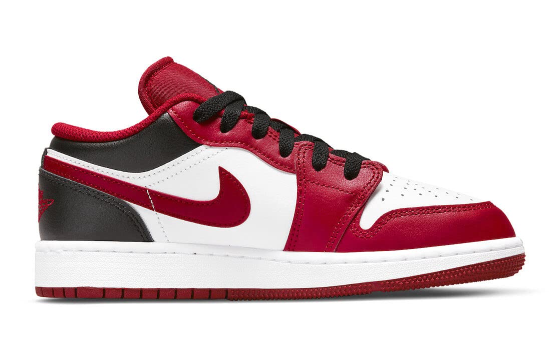 Nike Jordan Youth Air 1 Low GS 553560 163 - Size 6.5Y White/Gym Red-Black