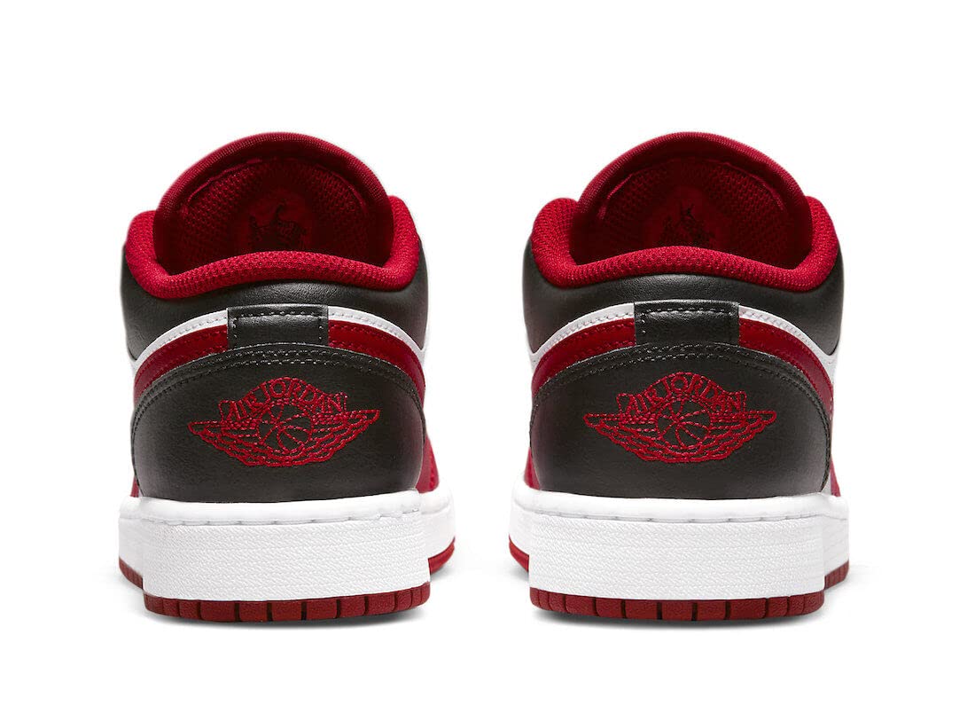 Nike Jordan Youth Air 1 Low GS 553560 163 - Size 6.5Y White/Gym Red-Black