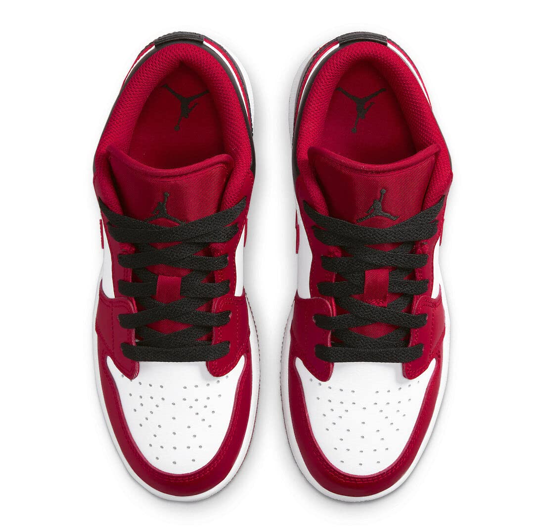 Nike Jordan Youth Air 1 Low GS 553560 163 - Size 6.5Y White/Gym Red-Black