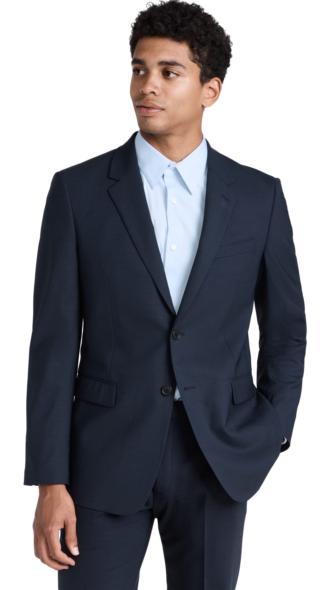 Theory Men's Chambers Stretch Wool Blazer, Navy, Blue, XL