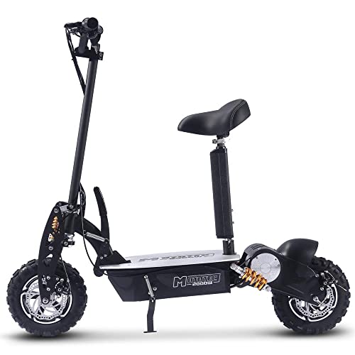 MotoTec 2000w 48v Adult Electric Scooter with Quick Release Seat, Foldable Locking Frame, Top Speed 30mph,Citycoco Scooter with Large 11 in Off-Road Tires, Economy Mode.