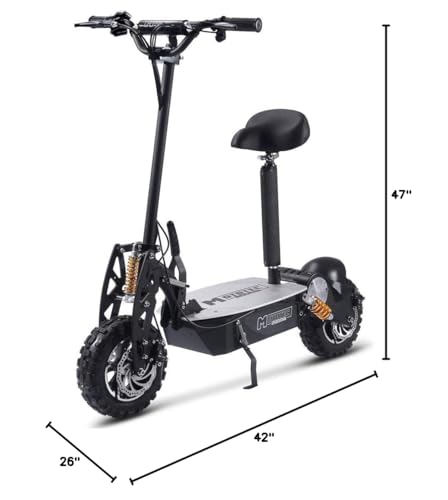 MotoTec 2000w 48v Adult Electric Scooter with Quick Release Seat, Foldable Locking Frame, Top Speed 30mph,Citycoco Scooter with Large 11 in Off-Road Tires, Economy Mode.