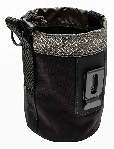 Diamondback DB Sax2 Tool Pouch with Belt Clip - Modular Clip On Tool Pouch for Belts, Vests, and Panels - Ideal Carpenter and Electrician Pouch for Nails, Screws & Fasteners (Black)