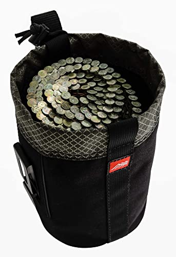 Diamondback DB Sax2 Tool Pouch with Belt Clip - Modular Clip On Tool Pouch for Belts, Vests, and Panels - Ideal Carpenter and Electrician Pouch for Nails, Screws & Fasteners (Black)