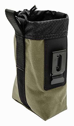 Diamondback DB Sax Tool Pouch with Belt Clip - Modular Clip On Tool Pouch for Belts, Vests, and Panels - Ideal Carpenter and Electrician Tool Pouch for Nails and Screws (Green with Black Webbing)
