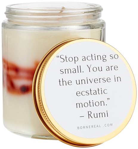 Borne Real, Vanilla Adore, Aromatherapy Scented Candles for Home, Smells Like caramelized Sugar & Vanilla, Candles of Stress Relief, 100% Natural Coconut Wax
