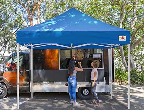 ABCCANOPY Large All Aluminum Canopy Commercial Instant Shade 10x10 Premium Series, Blue