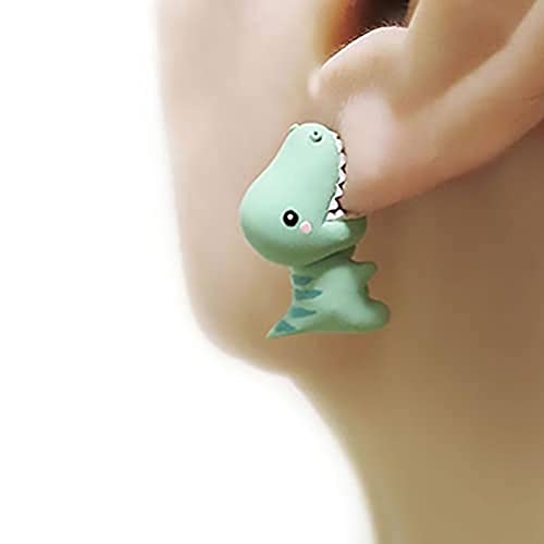 BTSEURY Stud Earrings for Girls Women,Earrings Simple, Cute Animal Bite Earring Fashion 3D Animal Clay Handmade Polymer Animal Earrings