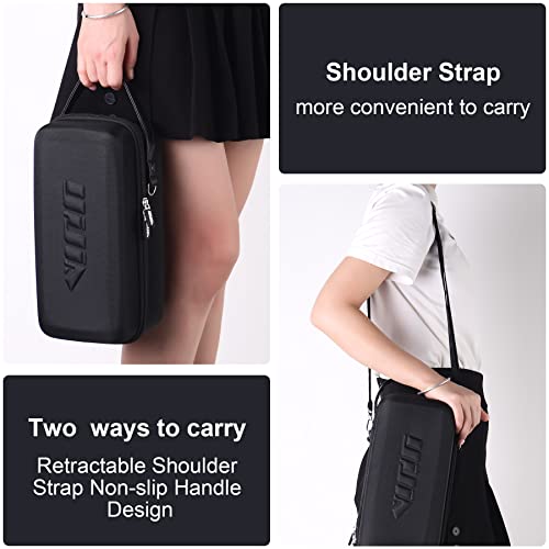 UYIYE Carrying Storage Case for Nintendo Switch/Switch OLED Model (2022),Portable Travel All Protective Hard Messenger Bag Soft Lining 16 Games for Switch Console Pro Controller & Accessories black