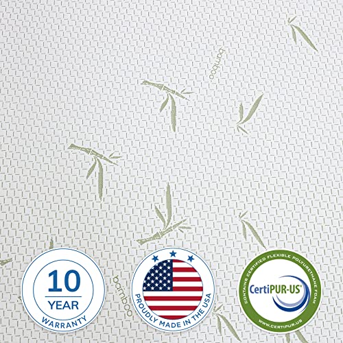 FONTOI Full Size Mattress in a Box, 8 inch Bed Mattresses Made in USA with Breathable Bamboo Cover, Cooling Gel Green Tea Memory Foam, Medium Firm (8IN-MDR-Full)