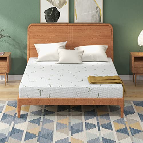 FONTOI Full Size Mattress in a Box, 8 inch Bed Mattresses Made in USA with Breathable Bamboo Cover, Cooling Gel Green Tea Memory Foam, Medium Firm (8IN-MDR-Full)