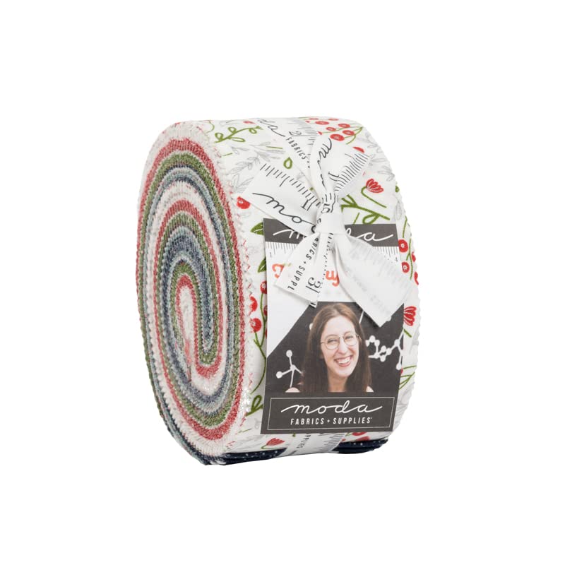 Jelly Roll - Merrymaking by Gingiber for Moda Christmas Winter Holidays 2.5" Strips Roll-Up Bundle Quilter's Cotton Fabric Precuts (49340JR)