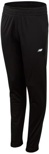 New Balance Boys' Jogger Set - 2 Piece Long Sleeve T-Shirt and Tricot Sweatpants (8-12), Size 10, White/Black