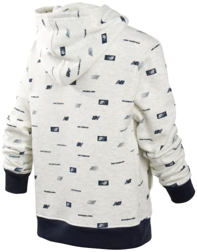 New Balance Boys' Sweatsuit Set - 2 Piece Fleece Pullover Hoodie Sweatshirt and Sweatpants (2T-20), Size 8, Oatmeal