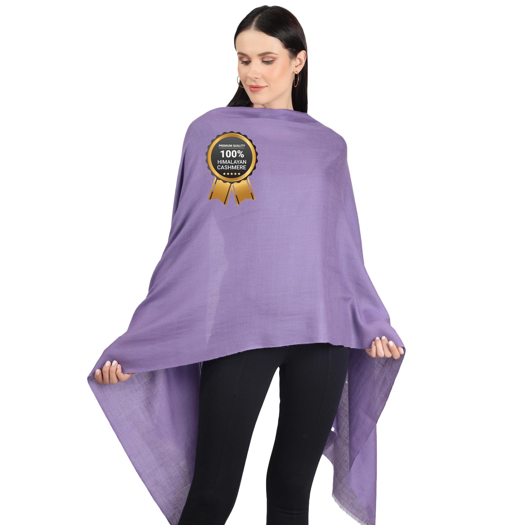 PASHWRAP 100% Himalayan Ultra Thin Cashmere Wrap |Soft Lightweight Cashmere Scarf | Kashmiri Pashmina Shawl | Luxury Gift For Women | Ideal For Travel (Mauve)