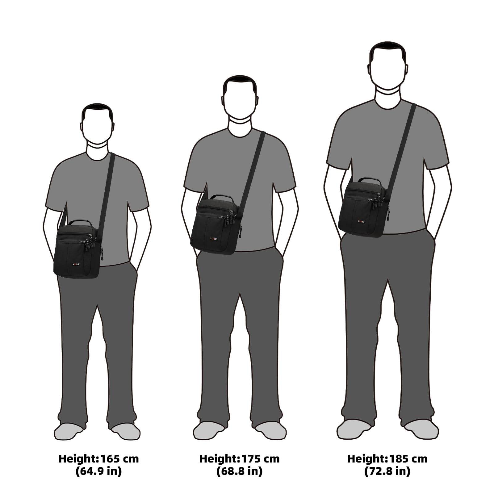 KL928 Men's Messenger Bag - Crossbody Shoulder Bags Travel Bag Man Purse Casual Sling Pack for Work Business