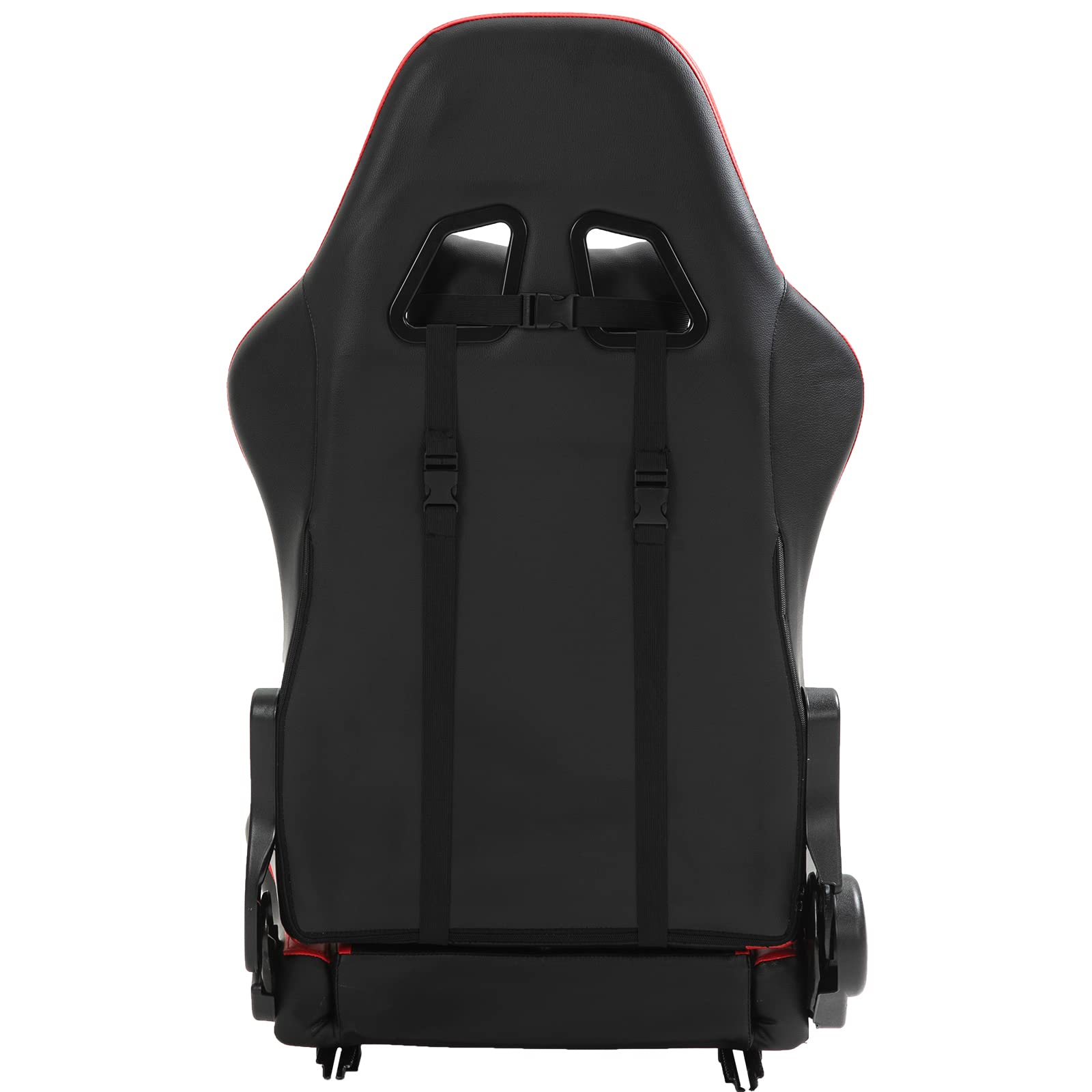 Supllueer Racing Seats Double Slide Rails Universal Racing Seats with Neck Waist Pillows fit Racing Simulator Cockpit Stand,Backrest 170 ° Ergonomic Adjustment,NO Stand