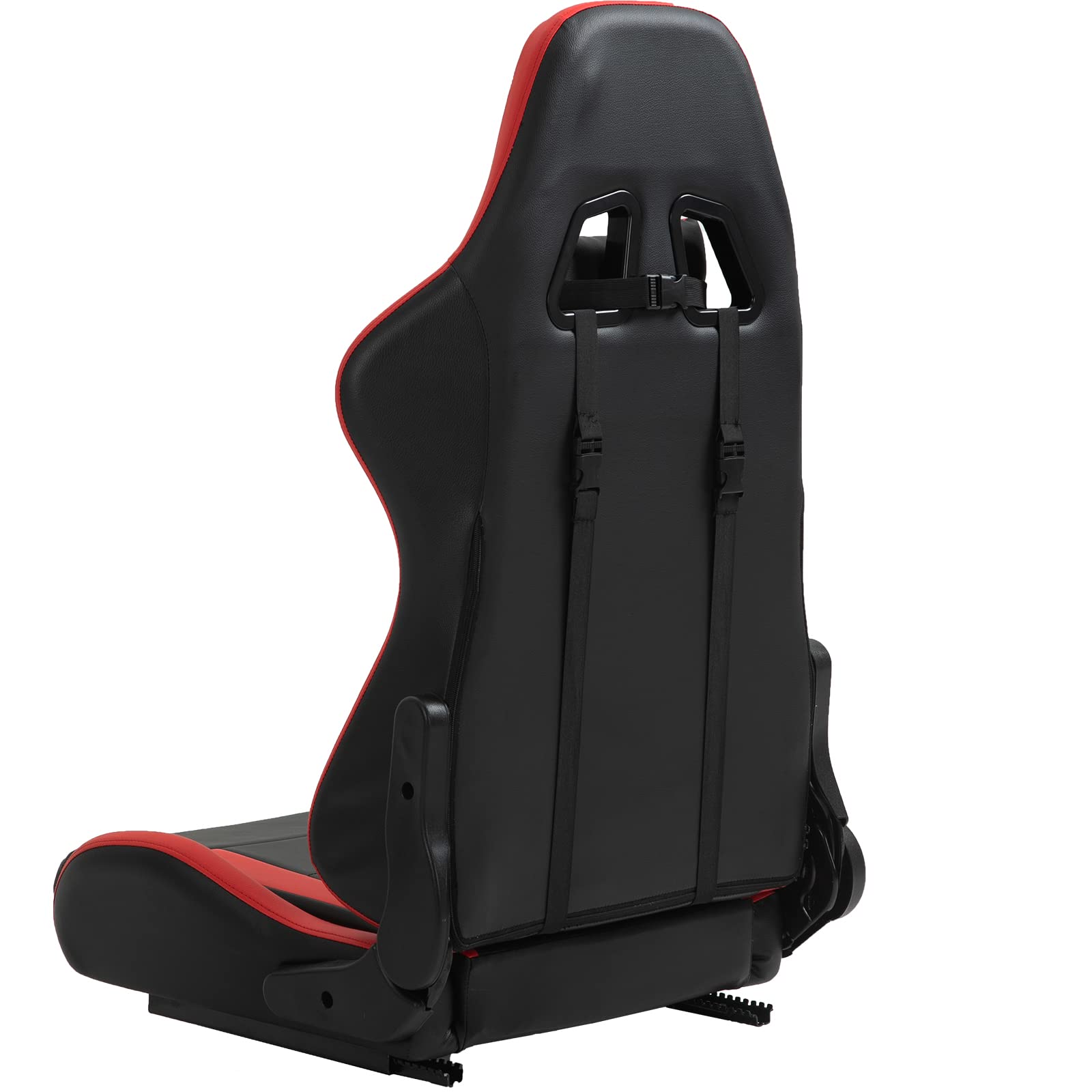 Supllueer Racing Seats Double Slide Rails Universal Racing Seats with Neck Waist Pillows fit Racing Simulator Cockpit Stand,Backrest 170 ° Ergonomic Adjustment,NO Stand