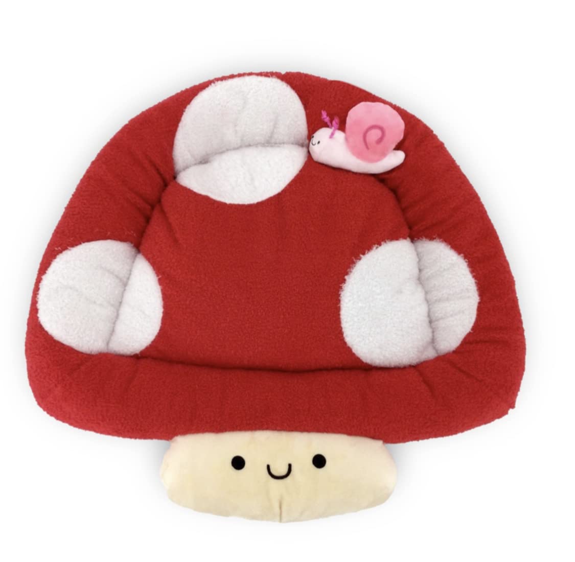 TONBO Soft Plush Small Cute and Cozy Nature Dog Cat Bed, Washer and Dryer Friendly (Mushroom)