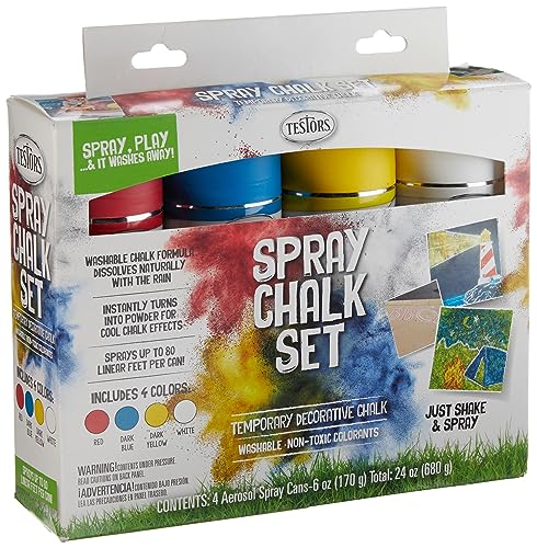 Testors Spray Chalk Primary Seasonal Kit