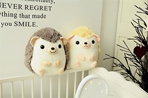 CHDGIOHA Cute Hedgehog Stuffed Animal Plush Body Pillow - Kawaii Yellow Plushie, 13.7'' Chubby Plush Toy Pillow, Super Soft Hedgehog Doll, Birthday Gift for Him & Her(Yellow,Medium)