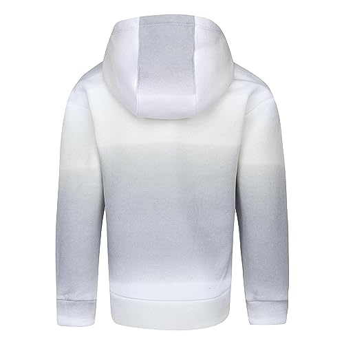 Nike Girl's Printed Club Pullover Hoodie (Toddler/Little Kids) Light Smoke Gray 4 Little Kid