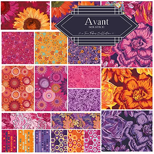True Fabrics Avant Solstice Precut Fabric (Half Yard Bundle) - 20 Pieces in 18" x 44" cuts