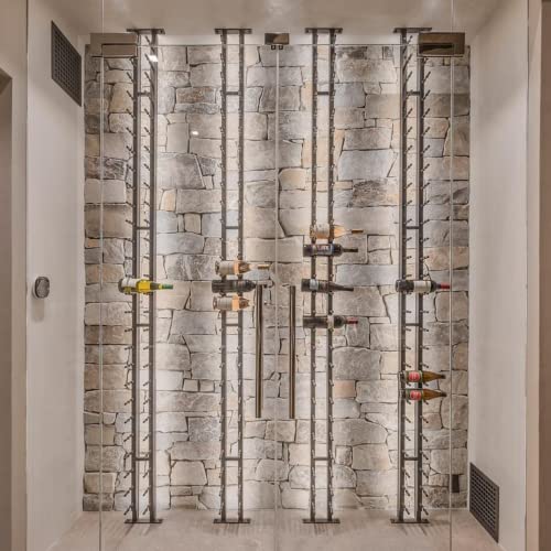Ultra Wine Racks Floor-to-Ceiling Mount Display (1 Side, Single Deep, Black)