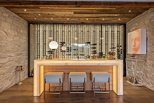 Ultra Wine Racks Floor-to-Ceiling Mount Display (1 Side, Single Deep, Black)