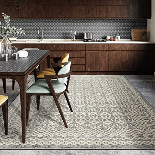 LUXE WEAVERS Moroccan Trellis Gray 8x10 Area Rug