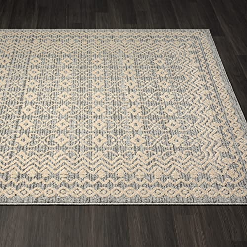 LUXE WEAVERS Moroccan Trellis Gray 8x10 Area Rug