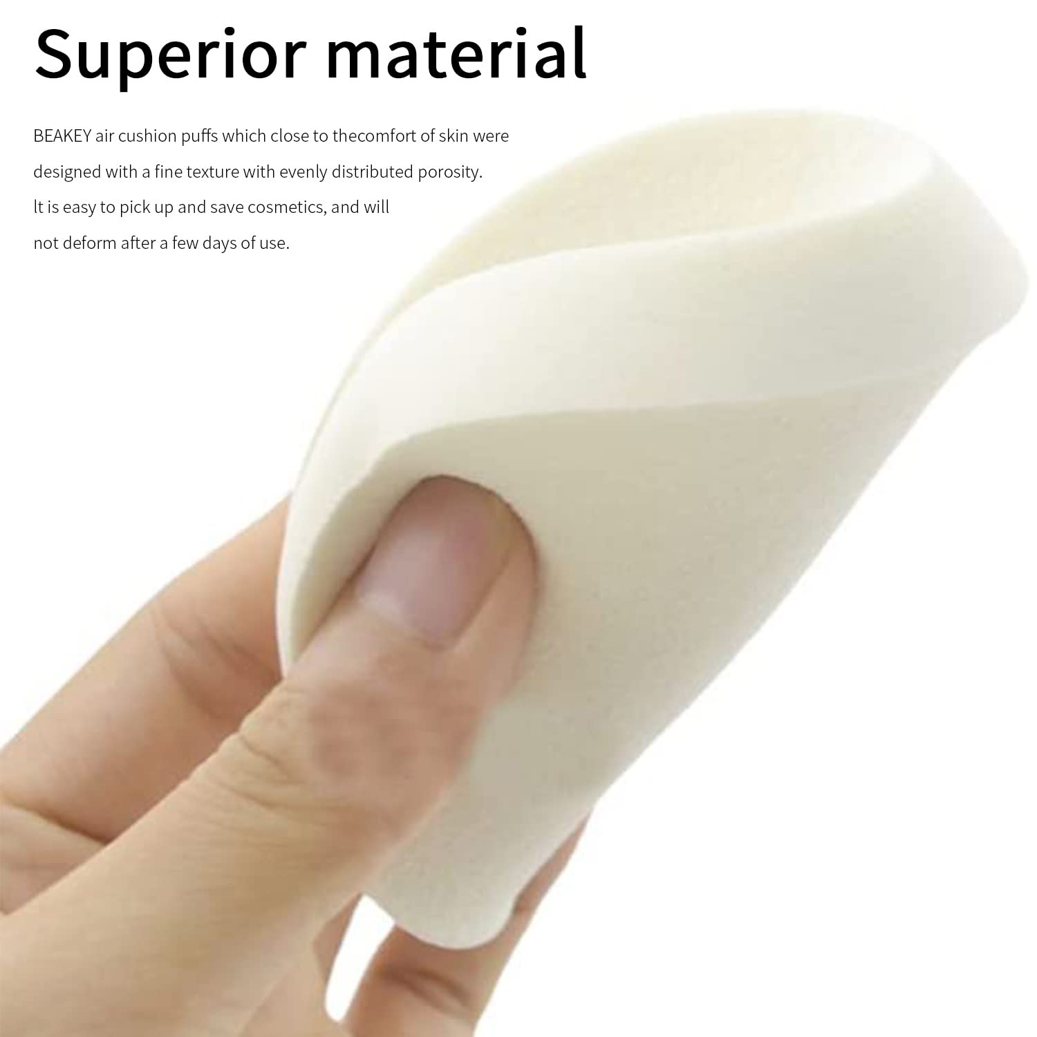 SMGSP 50 Pieces White Round Makeup Sponge Powder Puffs, Cosmetic Sponge Round Foam Pad, Makeup Beauty Eye Face Foundation Blender Suitable for All Skin Types, Wet and Dry Dual Use