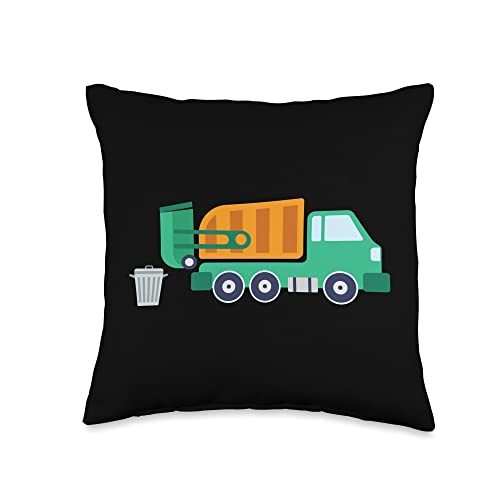 Garbage Truck Recycle Waste Trash Collector Earth Day Throw Pillow