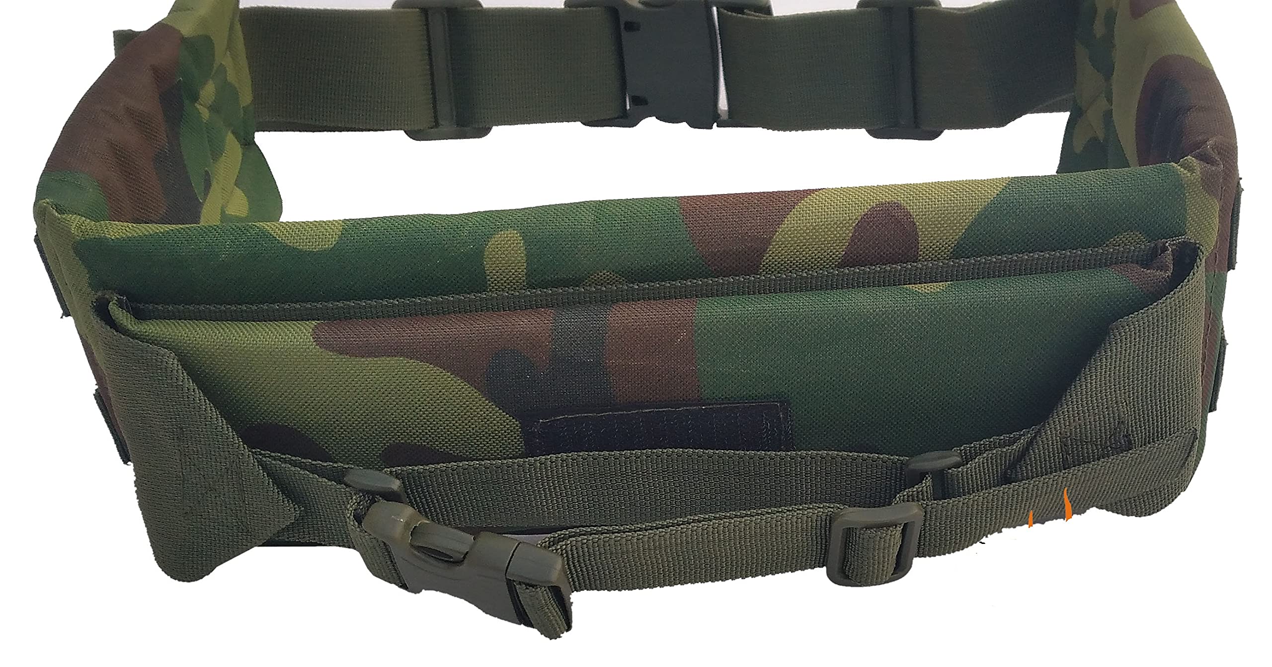 A.L.I.C.E Kidney Belt and Alice Kidney pad with Strap and attaching Belt LC-2 Kidney pad/A.L.I.C.E Kidney pad/A.LI.C.E Pack/Tactical Belt(Woodland camo), SMALL - xlarge