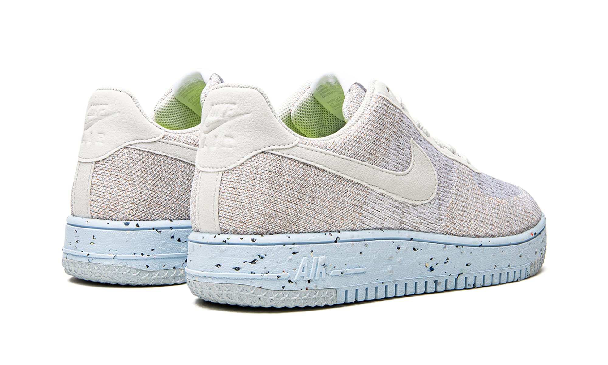 Nike Men's Air Force 1 Crater Flyknit Basketball Shoes, White/Photon Dust, 8.5