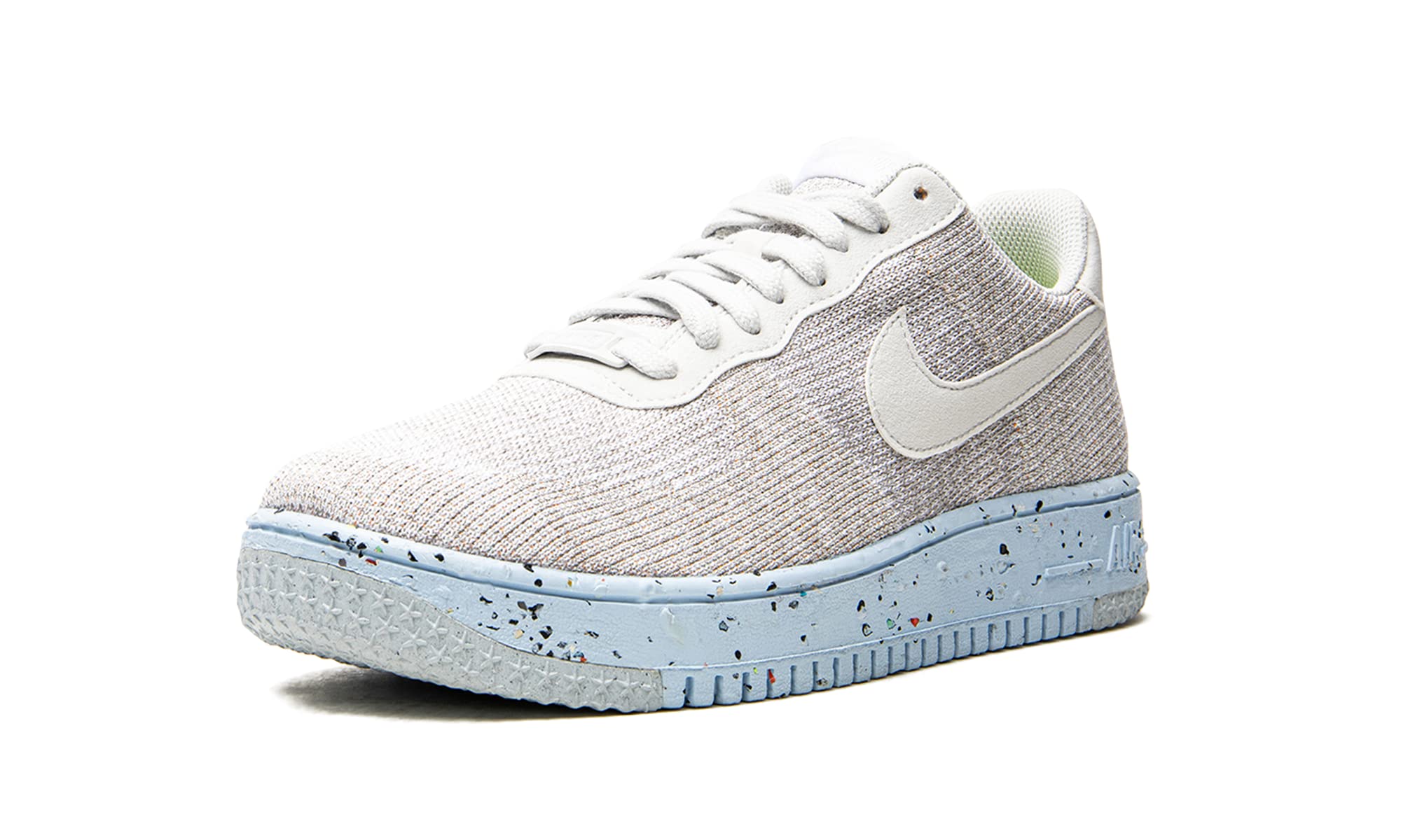 Nike Men's Air Force 1 Crater Flyknit Basketball Shoes, White/Photon Dust, 8.5