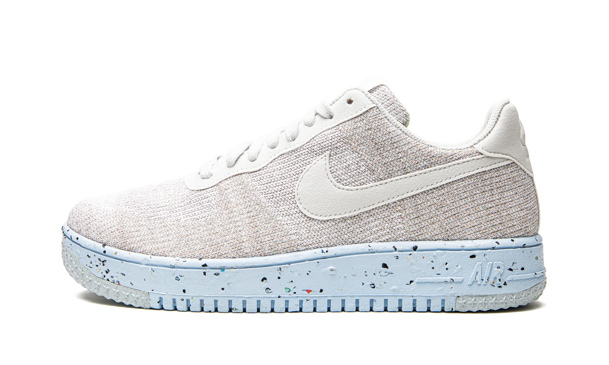 Nike Men's Air Force 1 Crater Flyknit Basketball Shoes, White/Photon Dust, 8.5