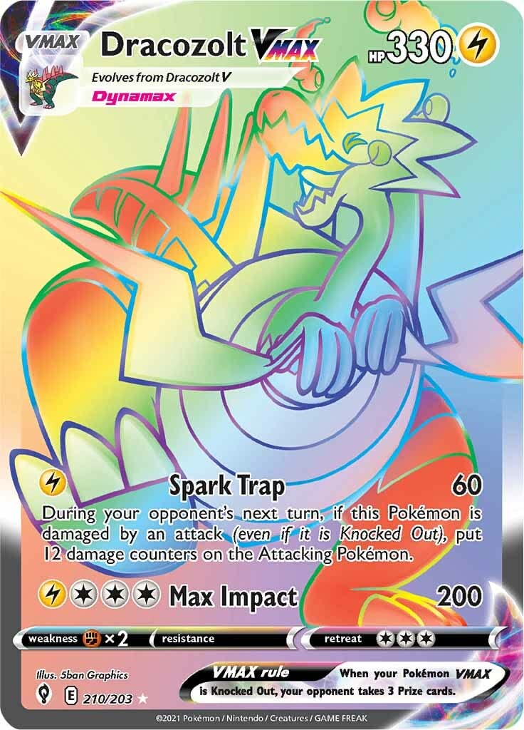 Dracozolt VMAX - 210/203 - Secret Rare - Sword & Shield - Evolving Skies