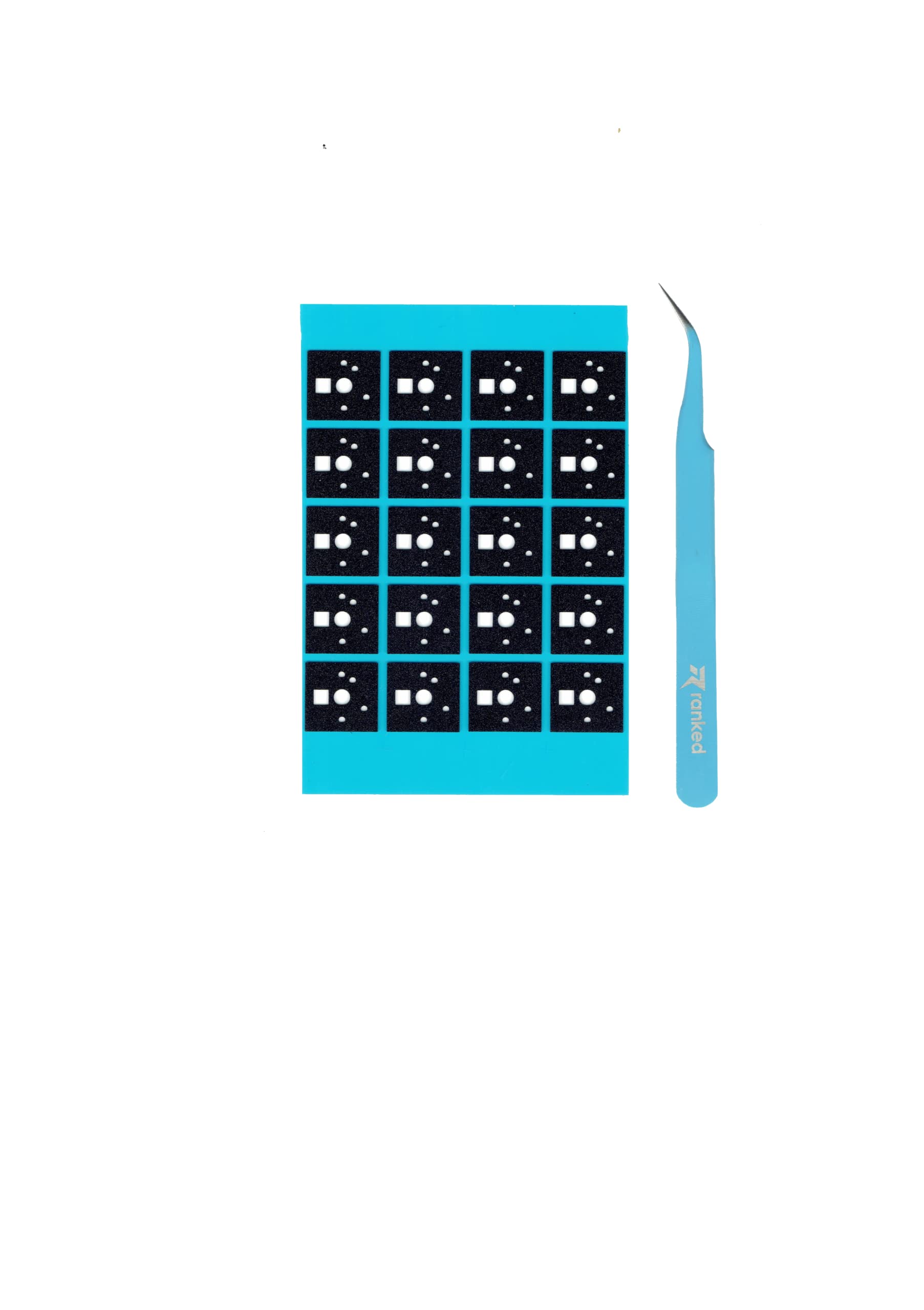 Ranked Premium Switch Pads Kit for DIY Custom Mechanical Keyboard | EVA Foam | 0.5mm Thick (EVA 120 Pcs + 1 Tweezers)
