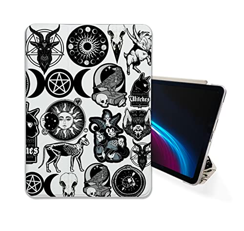 Halloween Devil Witch Witchcraft case Compatible with iPad Mini Air Pro 7.9 8.3 9.7 10.2 10.9 11 12.9 inch Pattern Cover New 2022 2021 Trifold Stand 3 4 5 6 7 8 9 Generation 608 (12.9 Pro 3/4/5 gen)