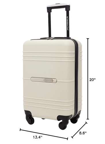 Travelers Club Richmond Spinner Luggage, Bone, Carry-On 20-Inch