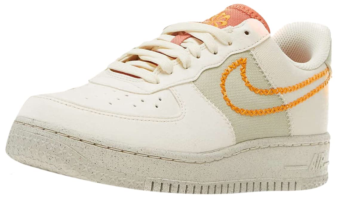 Nike Womens Air Force 1 07 Low Leather Synthetic Coconut Milk Light Curry Trainers 8.5 US