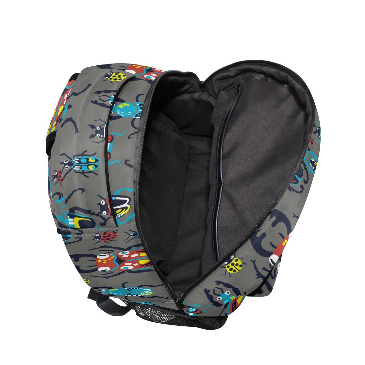 Fisyme Cute Ladybug Bugs Backpack Laptop Bag Daypack Travel Hiking School Backpacks for Men Women Kids Girls Boys