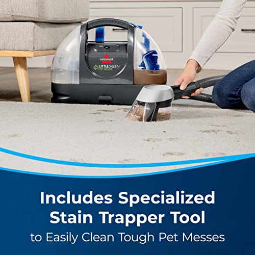 Bissell Little Green Pet Deluxe Portable Carpet Cleaner, 3353, Gray/Blue