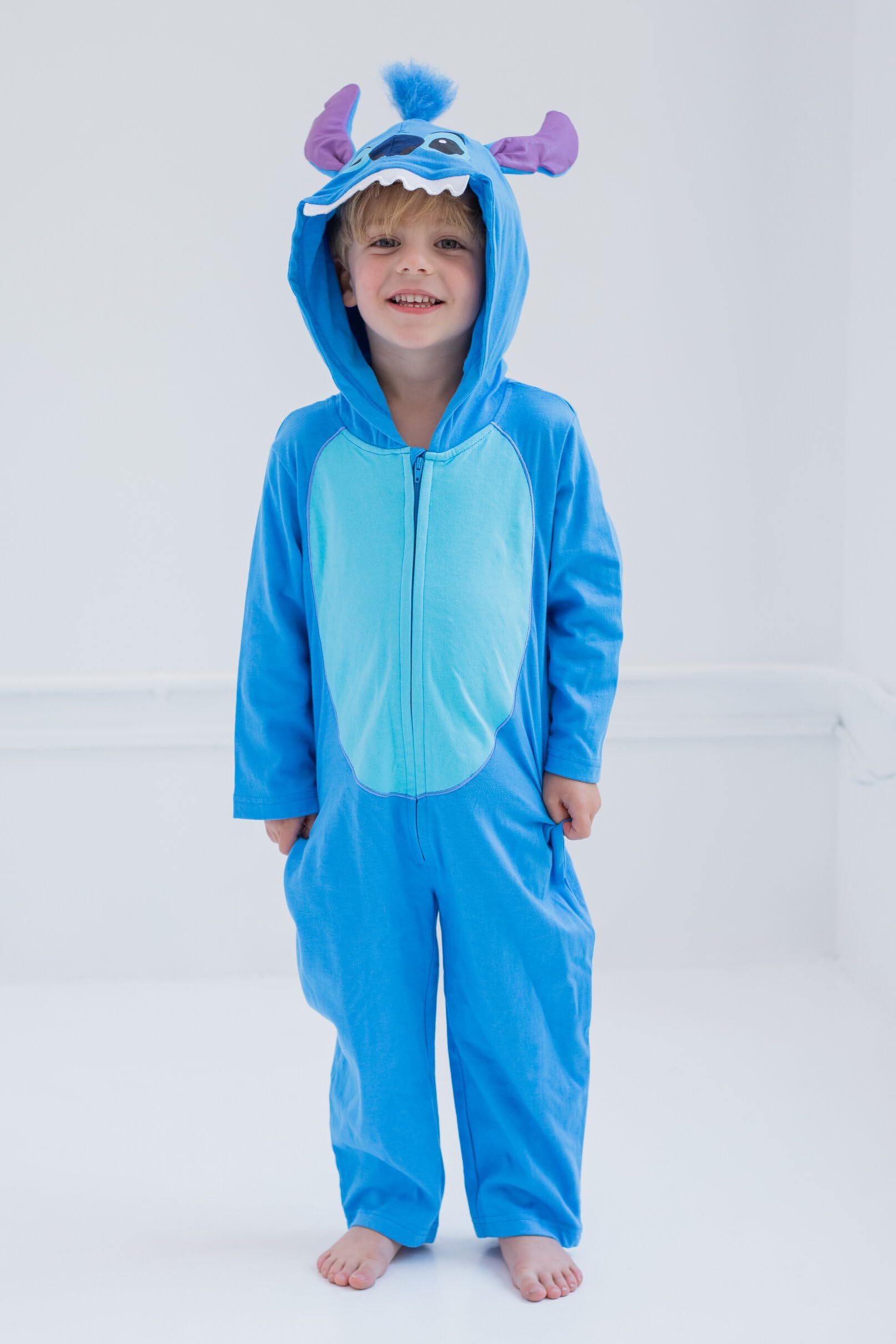 Disney Lilo & Stitch Toddler Boys Zip Up Coverall Blue 4T